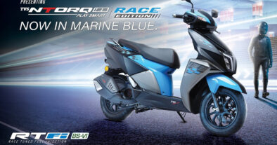 TVS Ntorq 125 Race Edition RT-Fi Launched In New Marine Blue Color